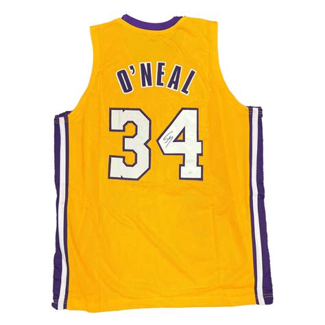 Basketball Shaquille Oneal Signed And Framed Lakers Jersey Jsa Coa