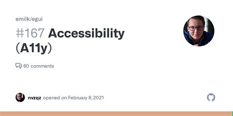 accessibility a11y · issue 167 · emilk egui · github