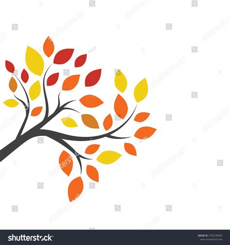 Tree Branch Vector Ilustration Design Template Stock Vector Royalty Free 1755278555 Shutterstock