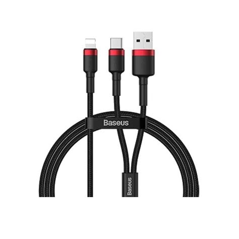 Order Baseus Cafule Usb Type C 2 In 1 Pd Cable 1 2m Red Black Now Jomla Ae