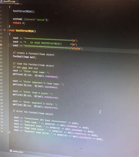 Solved Struct Assignmento2a 1 Start With Your Struct01a