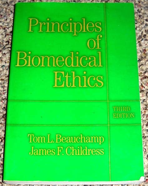 Principles Of Biomedical Ethics Uk Beauchamp Tom L