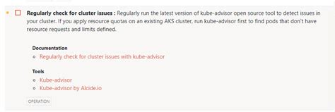 AKS Checklist Still Points To Kube Advisor Deprecated Tool Issue Lgmorand The Aks