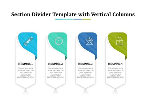 Section Divider Template With Vertical Columns Powerpoint Slides