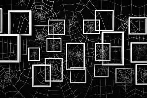 Premium Ai Image Halloween Cobweb Frames And Spider Web Borders