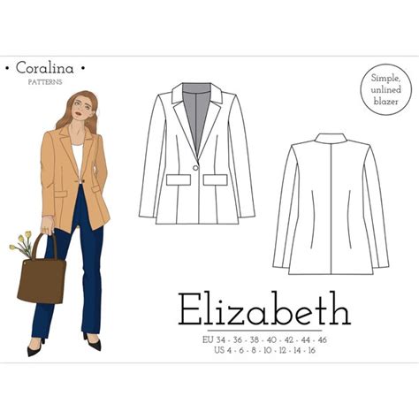 Blazer Pattern Etsy