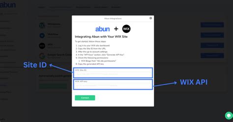 how to integrate wix website with abun abun