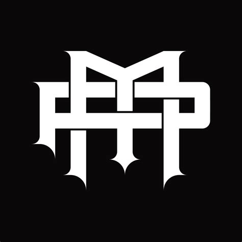 Pm Logo Monogram With Vintage Overlapping Linked Style Design Template 16571985 Vector Art At