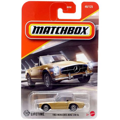 Matchbox 1963 Mercedes Benz 230 Sl Diecast Car Gold