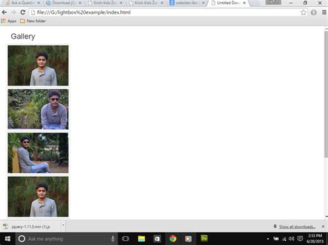 Jquery Thumbnails Are Not Properly Shown In Light Box Gallery Stack Overflow