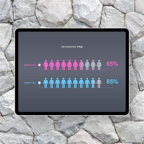 Man Woman Horizontal Ratio PowerPoint Template PowerPoint Free