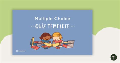 Multiple Choice Generic Quiz PowerPoint Template Teach Starter