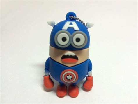 Pen Drive Minio Capitão America De 4 E 8 Gb