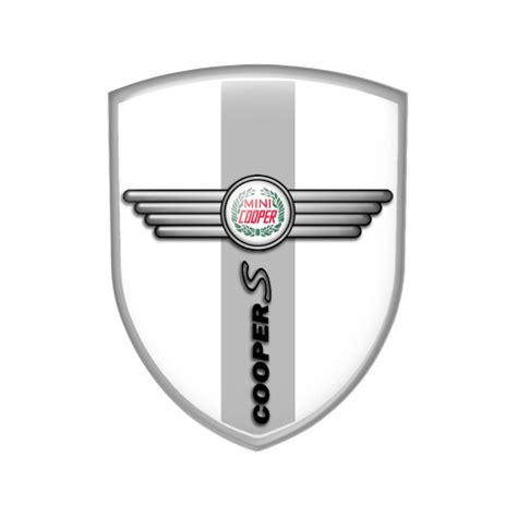 Mini Cooper S Shield Emblem Silicone Red Carbon Edition Domed Emblems