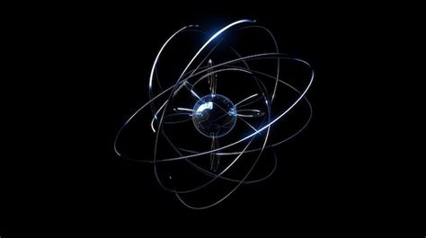 Premium Photo 3d Rendering Illustration Of An Atom The Nucleus Is Glowing Blue And The