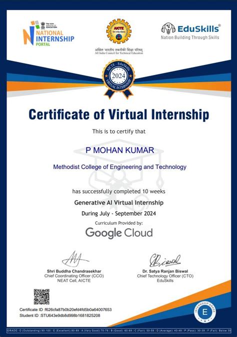 Completed A 10 Week Ai Virtual Internship Pmohan Kumar Posted On The Topic Linkedin