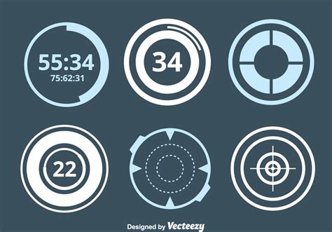 Circle Hud Element Collection Vector Vector Art At Vecteezy