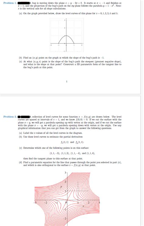 solved problem 1 ﻿a bug is moving down the plane z y 2x 2