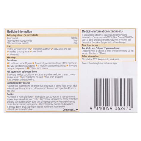 Codral® Nightime Cold And Flu Tablets Codral® Australia