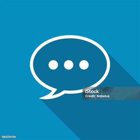 연설 거품과 최신 유행 플랫 아이콘입니다 긴 그림자를 가진 평면 디자인입니다 일러스트 레이 션 0명에 대한 스톡 벡터 아트 및 기타 이미지 Istock