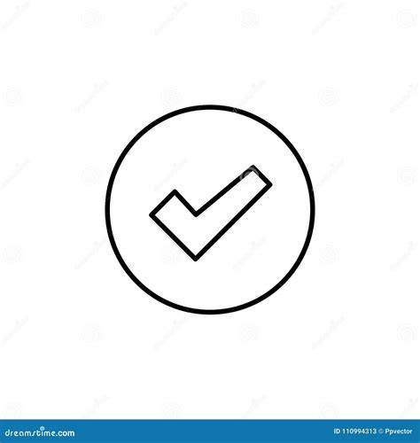 Check Box Line Icon Symbol Stock Illustration Illustration Of Design