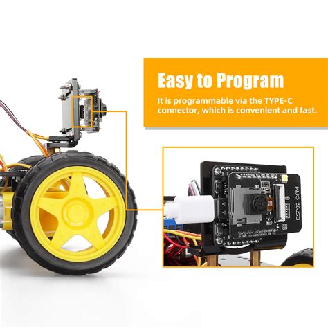 Factory Diy Iot Esp32 Cam Camera Smart Robot Car Open Source Cc Language Programming