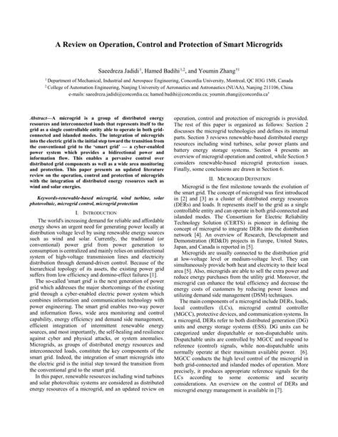 Pdf A Review On Operation Control And Protection Of Smart Microgrids