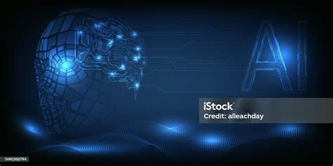 vector illustrations of artificial intelligence brain cortex computing