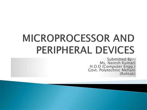 PPT MICROPROCESSOR AND PERIPHERAL DEVICES PowerPoint Presentation Free Download ID 9213504