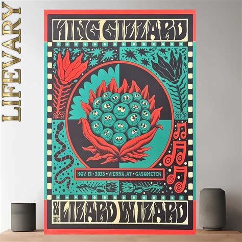 King Gizzard And The Lizard Wizard Vienna Austria Nov 12 2025 Merch Poster