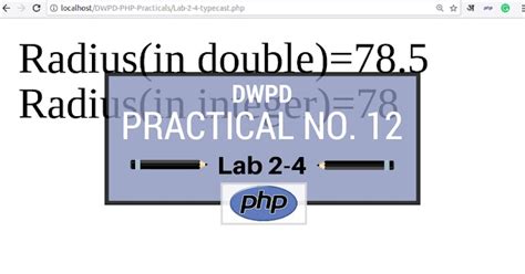 dwpd 2 4 write a php script to set type of variable using type casting