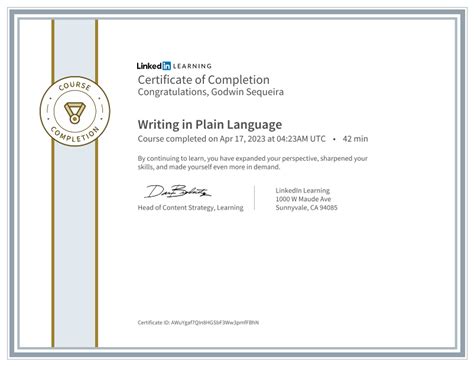 Certificate Of Completion Godwin Sequeira