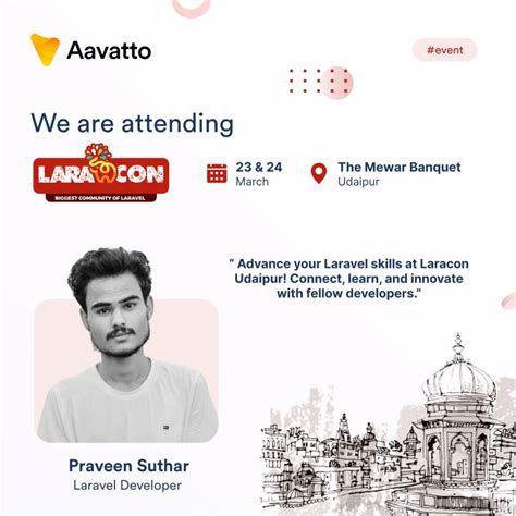 Praveen Suthar On Linkedin Laracon Laravel Aavatto Laraveludaipur