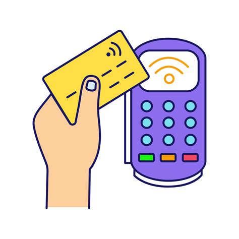 Payment Terminal Color Icon Pos Terminal Nfc Payment Contactless