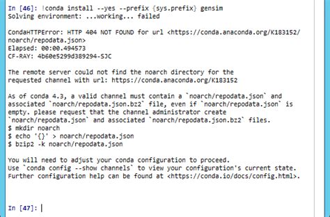 Python Cannot Install Gensim In Conda Env Noarch Directory Not Found Stack Overflow