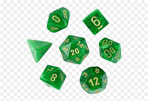 Chessex Vortex Green Gold Dice Hd Png Download Vhv