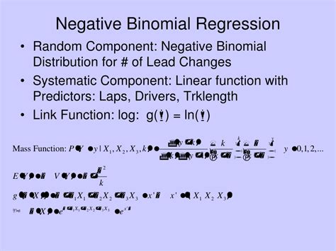 PPT Negative Binomial Regression Analysis Of NASCAR Lead Changes Data PowerPoint