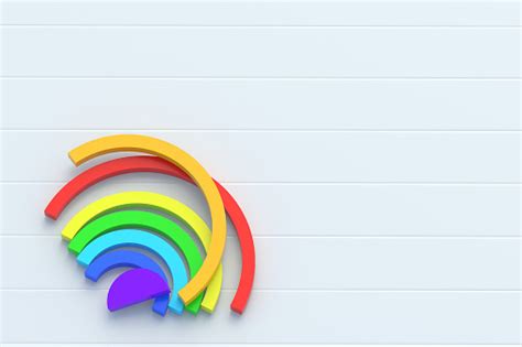 흰색 나무 테이블에 무지개입니다 교육 논리 장난감 몬테소리 게임 취학 전 교육 평면도 공간을 복사합니다 3d 렌더링 3차원 형태에 대한 스톡 사진 및 기타 이미지 Istock