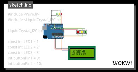 PB LCD I2C LED Wokwi ESP32 STM32 Arduino Simulator
