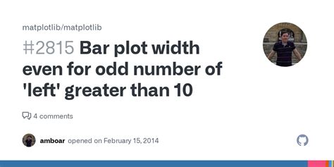 Bar Plot Width Even For Odd Number Of Left Greater Than 10 · Issue