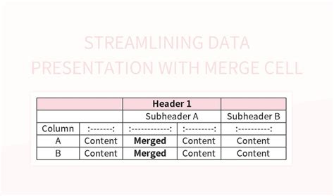 Streamlining Data Presentation With Merge Cell Excel Template And