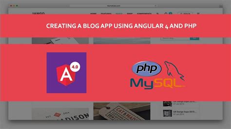 Creating Blog Application Using Angular 4 And Php Part 1 Youtube