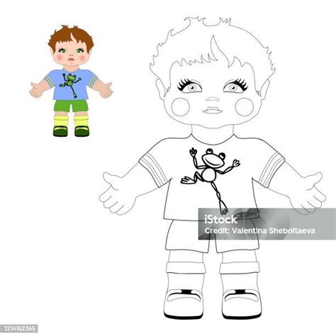 벡터 만화 작은 귀여운 인형 을 위해 유치원 및 초등학교 어린이를위한 색칠 공부 책 개구리에 대한 스톡 벡터 아트 및 기타 이미지 개구리 개발 교육 Istock