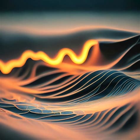 Premium Photo Wavy Background With Bokeh And Lights