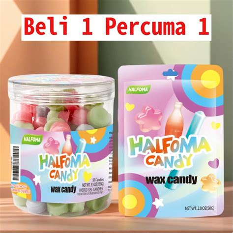 Wax Bottle Candy Halfoma（beli 1 Tin Percuma 1 Beg）halal Food Tiktok Shop Malaysia