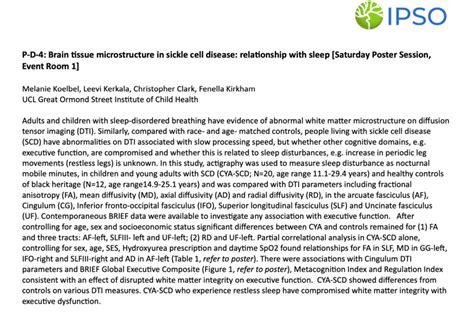 Pdf Brain Tissue Microstructure In Sickle Cell Disease Relationship