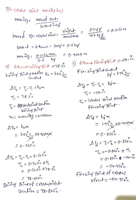 The Boiling Point Of Ethanol Is 78 3oc And The Boiling Point Elevation Constant Kb Is 1 22oc M