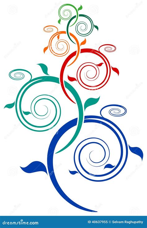 Swirl Tree Stock Vector Illustration Of Drawing Isolated