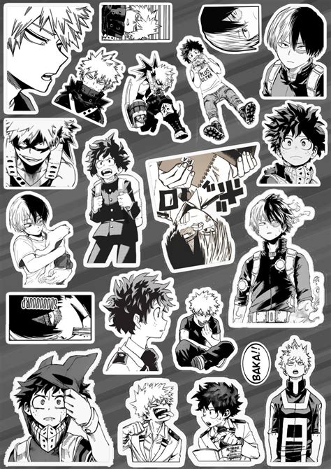 Моя геройская академия Стикеры Anime Printables Cute Stickers Anime Stickers