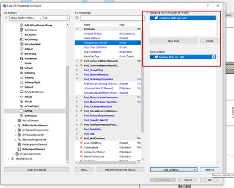 Exporting Material Classification To Ifc Rarchicad